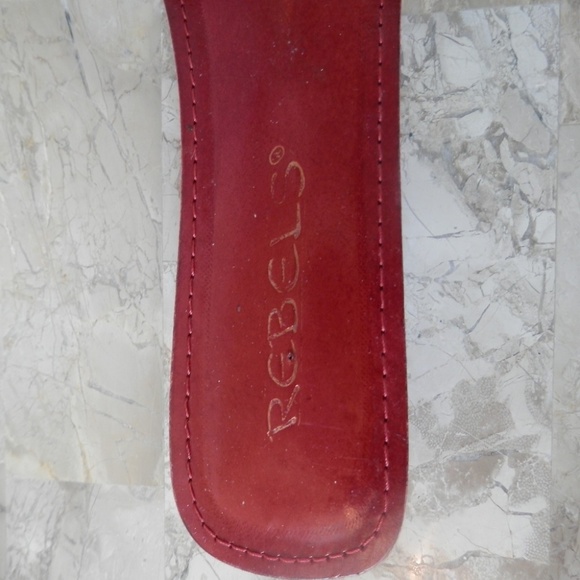 rebels | Shoes | Rebels Red Wedge Slip On Sandals | Poshmark